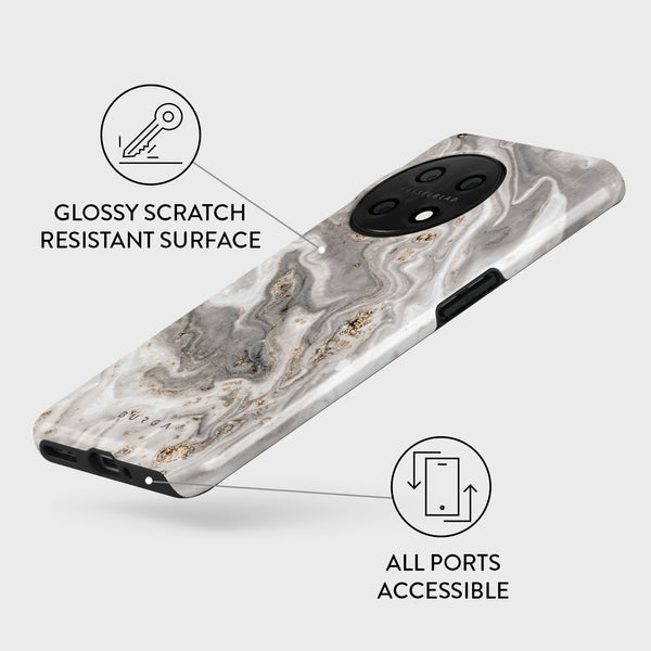 Snowstorm - Grey Marble OnePlus 11 Case | BURGA