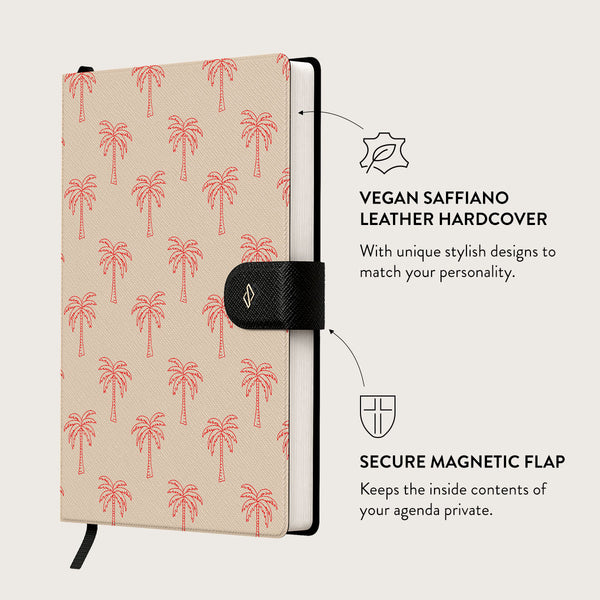 Happy Hour - Saffiano Leather Journal Notebook | BURGA