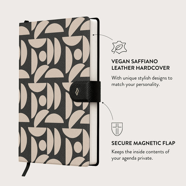 Moonlight - Saffiano Leather Journal Notebook | BURGA